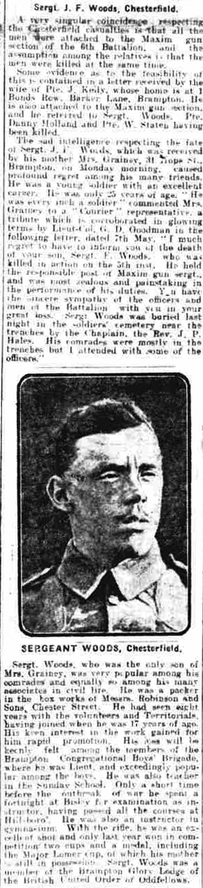 Woods, James Frederick – The Sherwood Foresters